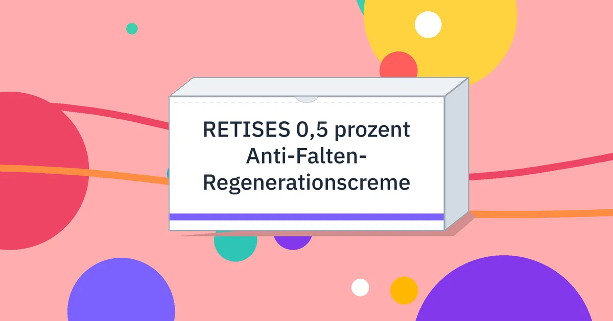 Symbolbild: Packung mit der Aufschrift RETISES 0,5 prozent Anti-Falten-Regenerationscreme (PZN 18099045) – Verfügbarkeit und Bezug in Apotheken in Frankfurt am Main