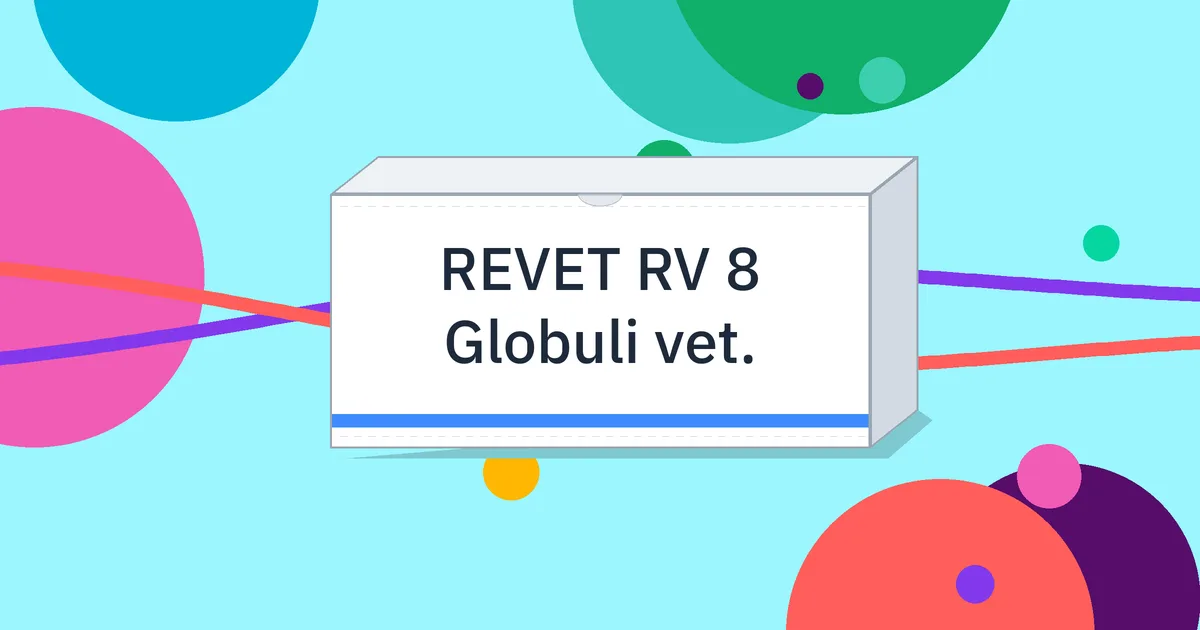 Symbolbild: Packung mit der Aufschrift REVET RV 8 Globuli vet. (PZN 08762347) – Verfügbarkeit und Bezug in Apotheken in Frankfurt am Main