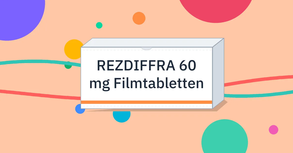 Symbolbild: Packung mit der Aufschrift REZDIFFRA 60 mg Filmtabletten (PZN 19862402) – Verfügbarkeit und Bezug in Apotheken in Frankfurt am Main
