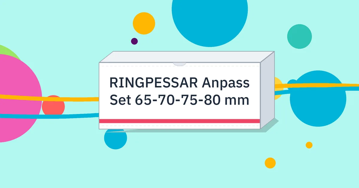 Symbolbild: Packung mit der Aufschrift RINGPESSAR Anpass Set 65-70-75-80 mm (PZN 01337635) – Verfügbarkeit und Bezug in Apotheken in Frankfurt am Main