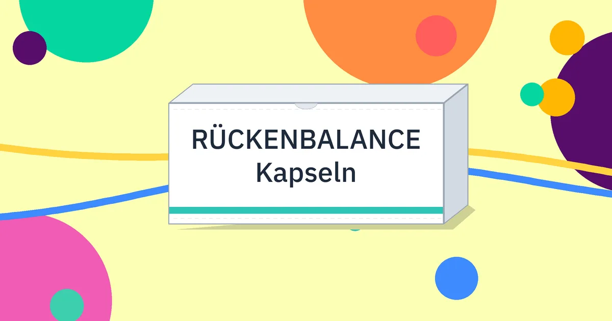 Symbolbild: Packung mit der Aufschrift RÜCKENBALANCE Kapseln (PZN 14364496) – Verfügbarkeit und Bezug in Apotheken in Frankfurt am Main