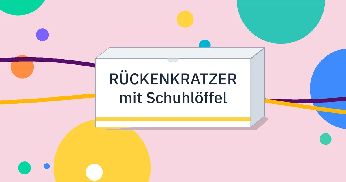 Symbolbild: Packung mit der Aufschrift RÜCKENKRATZER mit Schuhlöffel (PZN 10557583) – Verfügbarkeit und Bezug in Apotheken in Frankfurt am Main