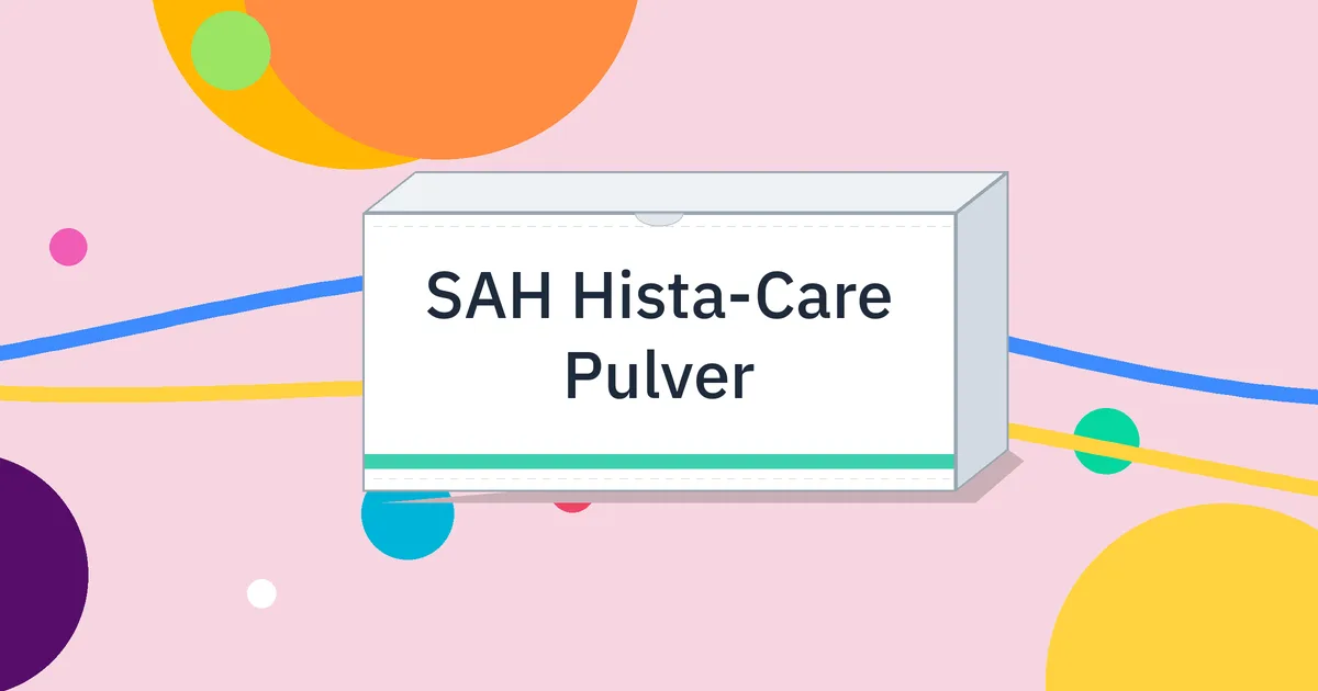 Symbolbild: Packung mit der Aufschrift SAH Hista-Care Pulver (PZN 18267850) – Verfügbarkeit und Bezug in Apotheken in Frankfurt am Main