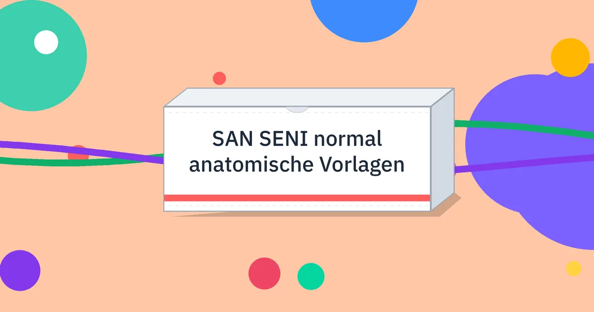 Symbolbild: Packung mit der Aufschrift SAN SENI normal anatomische Vorlagen (PZN 03427383) – Verfügbarkeit und Bezug in Apotheken in Frankfurt am Main