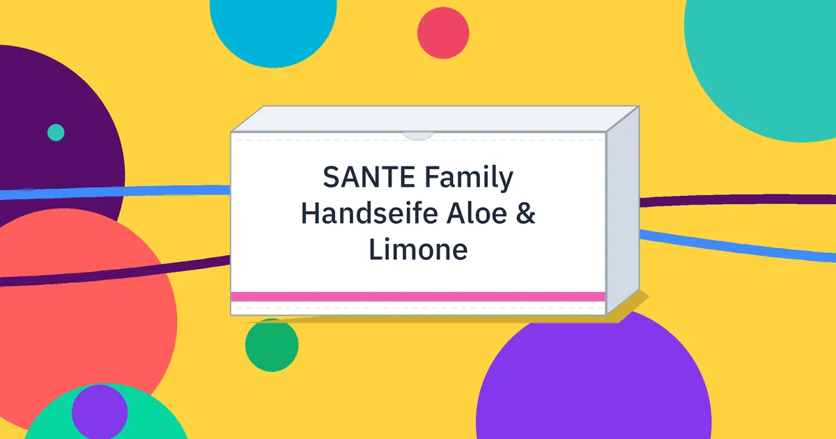 Symbolbild: Packung mit der Aufschrift SANTE Family Handseife Aloe & Limone (PZN 19419463) – Verfügbarkeit und Bezug in Apotheken in Frankfurt am Main