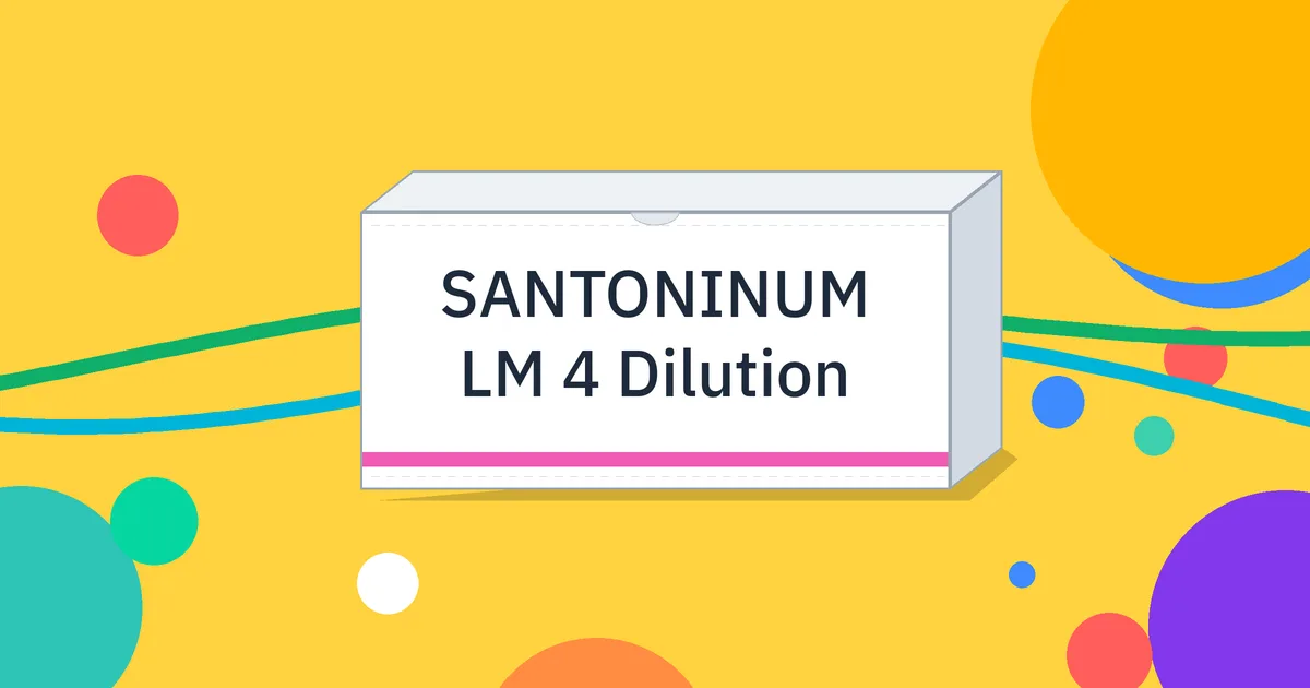Symbolbild: Packung mit der Aufschrift SANTONINUM LM 4 Dilution (PZN 13685146) – Verfügbarkeit und Bezug in Apotheken in Frankfurt am Main
