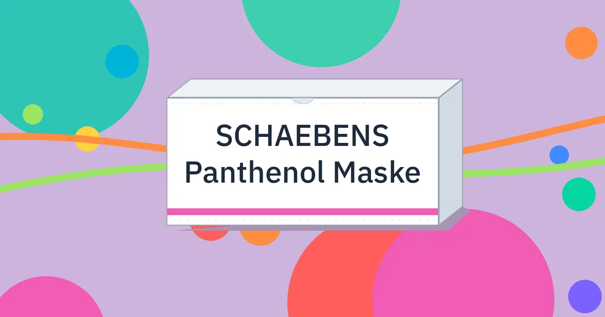 Symbolbild: Packung mit der Aufschrift SCHAEBENS Panthenol Maske (PZN 20539037) – Verfügbarkeit und Bezug in Apotheken in Frankfurt am Main