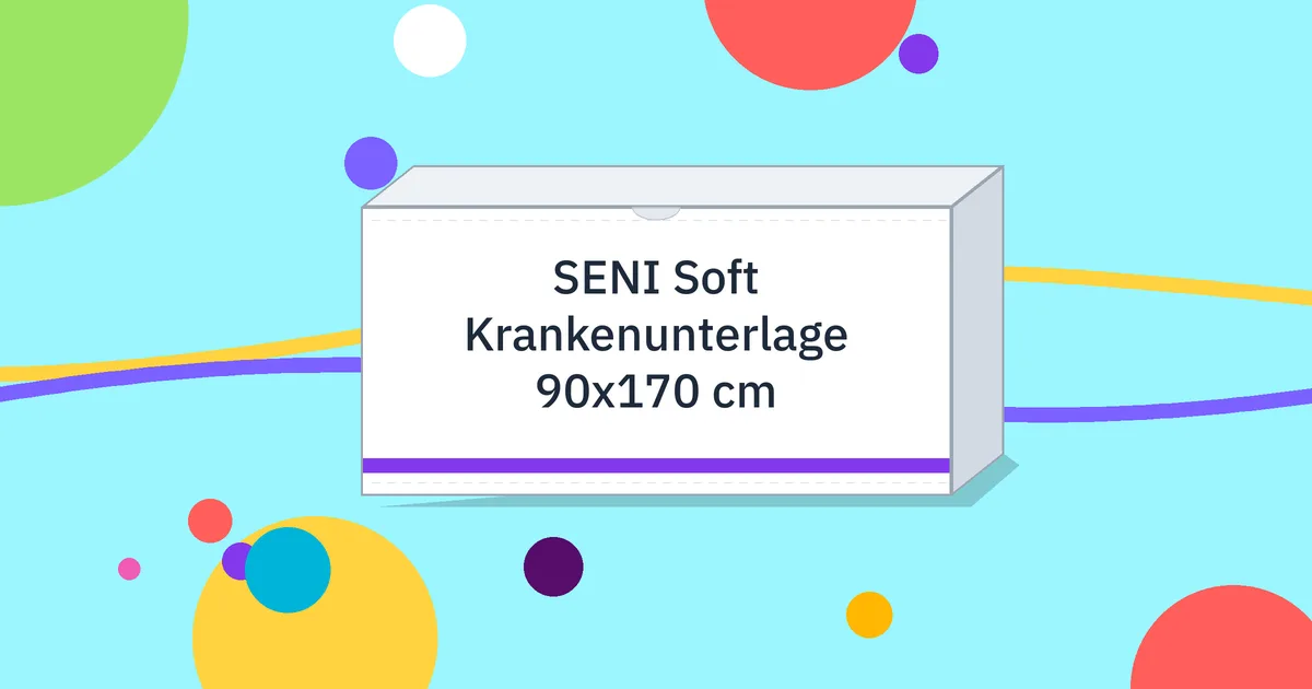 Symbolbild: Packung mit der Aufschrift SENI Soft Krankenunterlage 90x170 cm (PZN 03175987) – Verfügbarkeit und Bezug in Apotheken in Frankfurt am Main