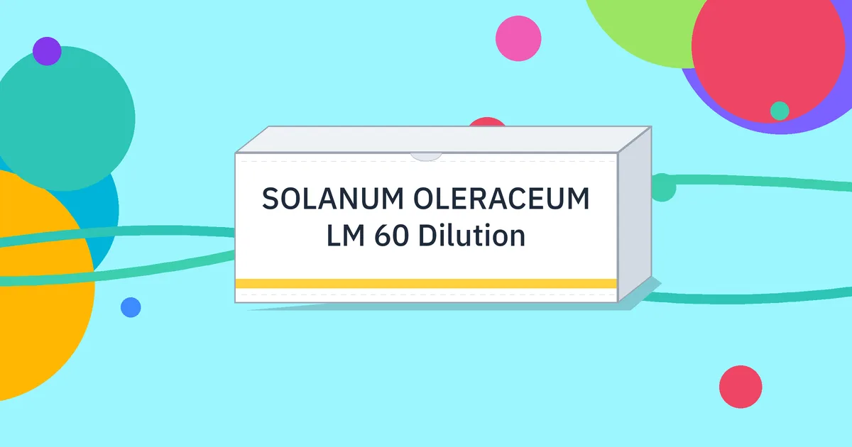 Symbolbild: Packung mit der Aufschrift SOLANUM OLERACEUM LM 60 Dilution (PZN 13193578) – Verfügbarkeit und Bezug in Apotheken in Frankfurt am Main