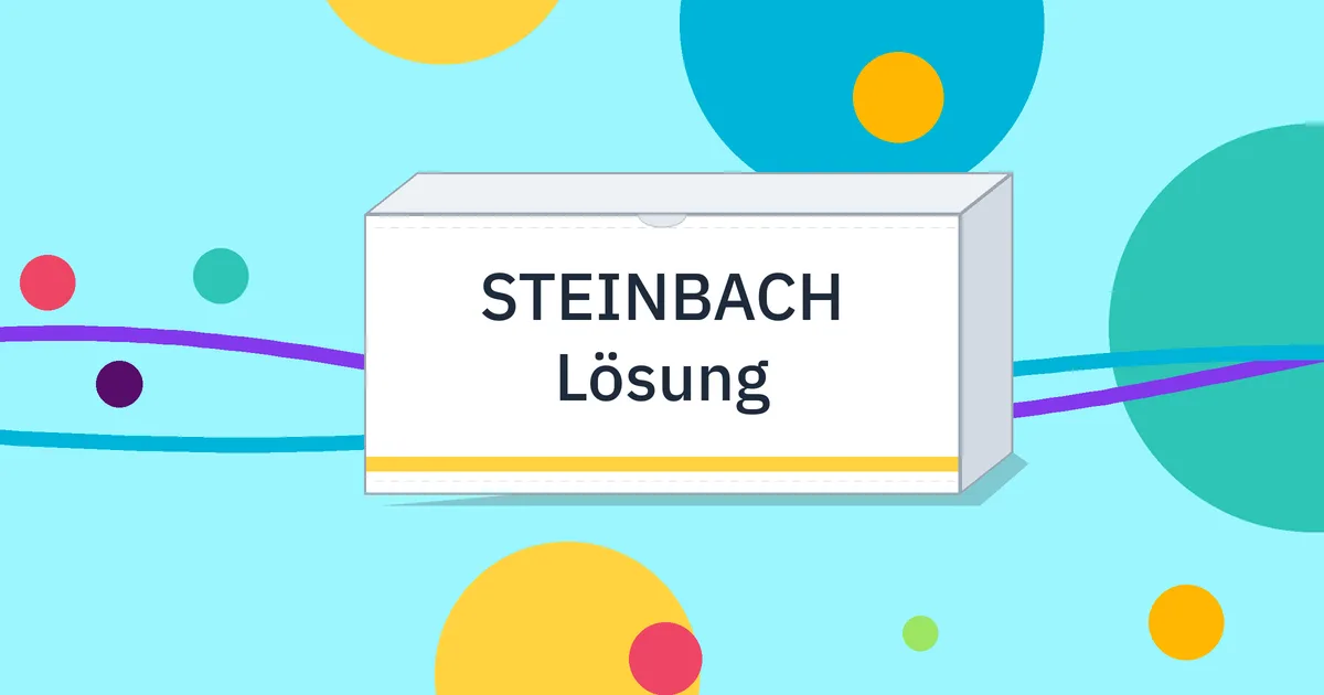 Symbolbild: Packung mit der Aufschrift STEINBACH Lösung (PZN 05022319) – Verfügbarkeit und Bezug in Apotheken in Frankfurt am Main