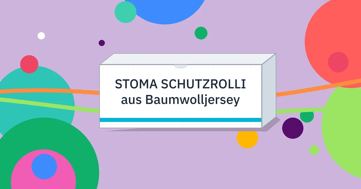 Symbolbild: Packung mit der Aufschrift STOMA SCHUTZROLLI aus Baumwolljersey (PZN 04311010) – Verfügbarkeit und Bezug in Apotheken in Frankfurt am Main