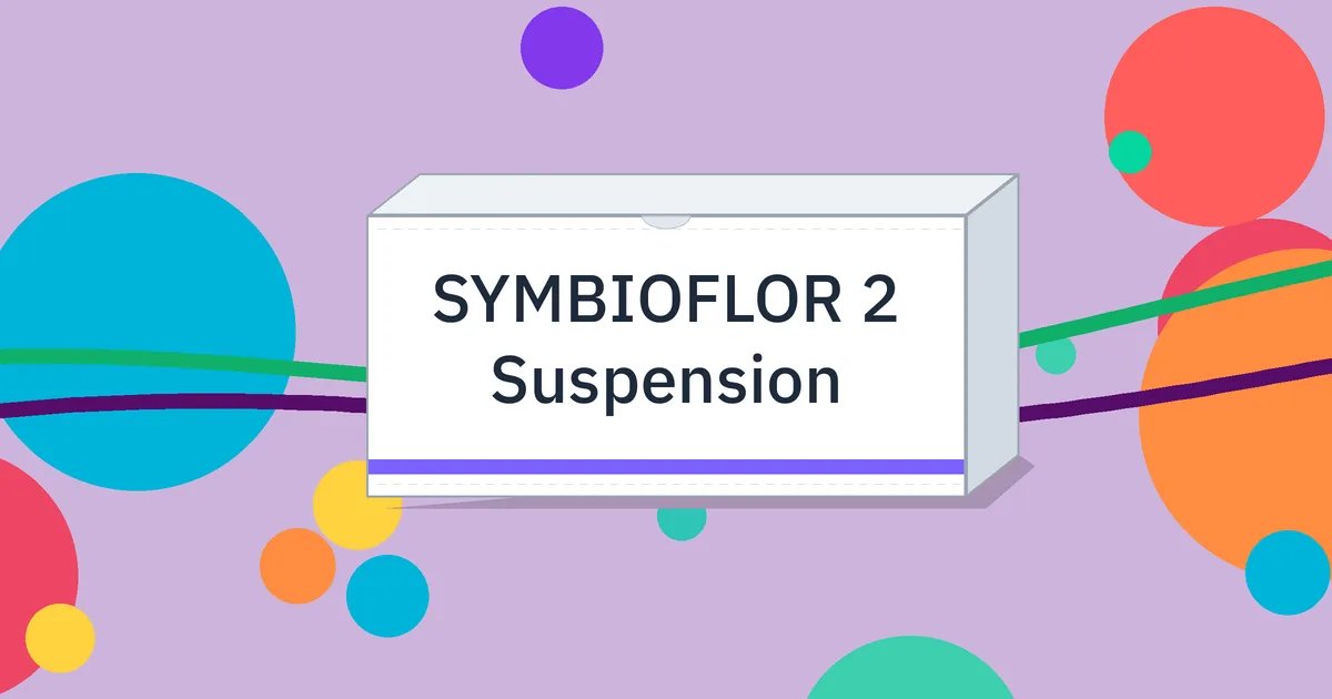 Symbolbild: Packung mit der Aufschrift SYMBIOFLOR 2 Suspension (PZN 08636252) – Verfügbarkeit und Bezug in Apotheken in Frankfurt am Main