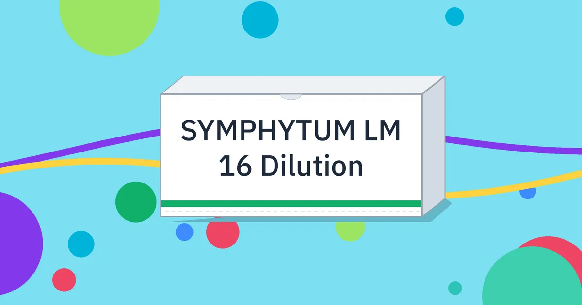 Symbolbild: Packung mit der Aufschrift SYMPHYTUM LM 16 Dilution (PZN 13211750) – Verfügbarkeit und Bezug in Apotheken in Frankfurt am Main