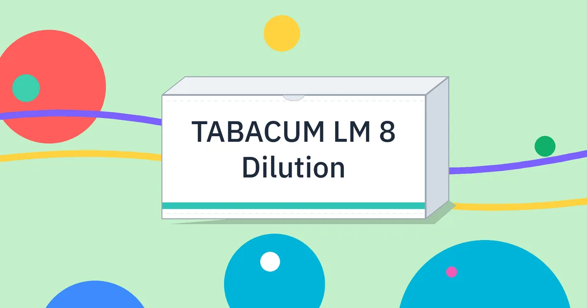 Symbolbild: Packung mit der Aufschrift TABACUM LM 8 Dilution (PZN 13212548) – Verfügbarkeit und Bezug in Apotheken in Frankfurt am Main