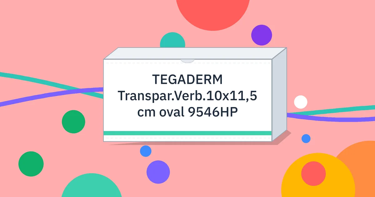 Symbolbild: Packung mit der Aufschrift TEGADERM Transpar.Verb.10x11,5 cm oval 9546HP (PZN 11846473) – Verfügbarkeit und Bezug in Apotheken in Frankfurt am Main