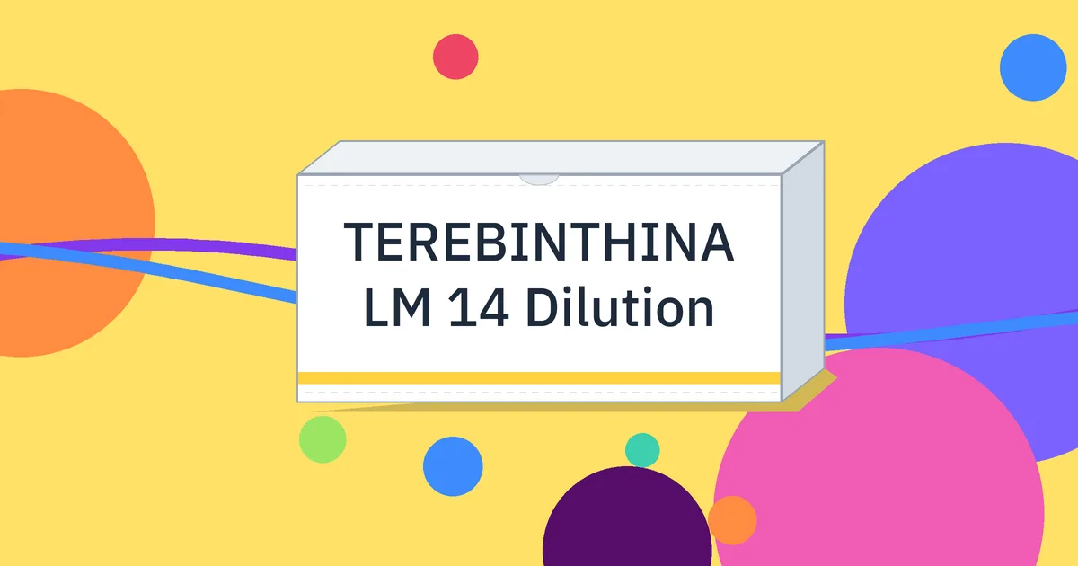 Symbolbild: Packung mit der Aufschrift TEREBINTHINA LM 14 Dilution (PZN 13216629) – Verfügbarkeit und Bezug in Apotheken in Frankfurt am Main