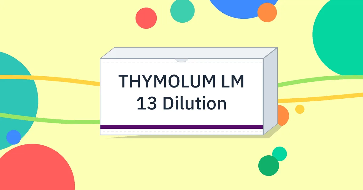 Symbolbild: Packung mit der Aufschrift THYMOLUM LM 13 Dilution (PZN 13222498) – Verfügbarkeit und Bezug in Apotheken in Frankfurt am Main