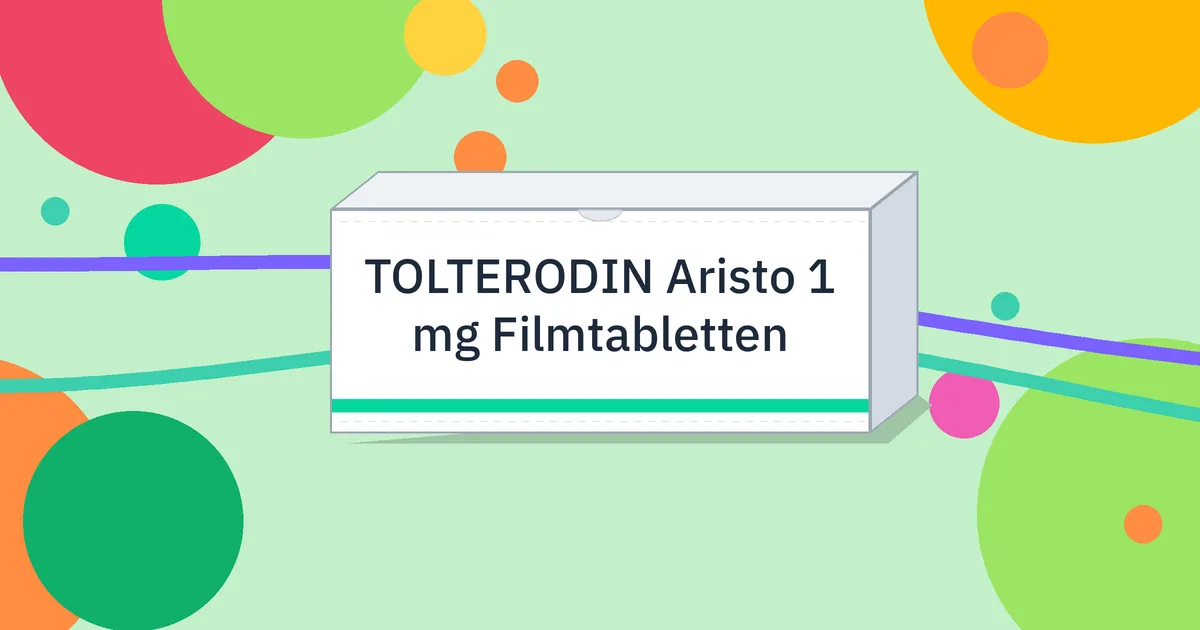 Symbolbild: Packung mit der Aufschrift TOLTERODIN Aristo 1 mg Filmtabletten (PZN 11595255) – Verfügbarkeit und Bezug in Apotheken in Frankfurt am Main