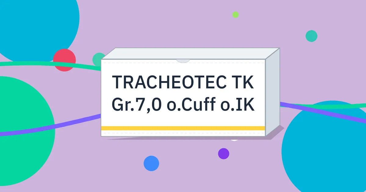 Symbolbild: Packung mit der Aufschrift TRACHEOTEC TK Gr.7,0 o.Cuff o.IK (PZN 02230224) – Verfügbarkeit und Bezug in Apotheken in Frankfurt am Main