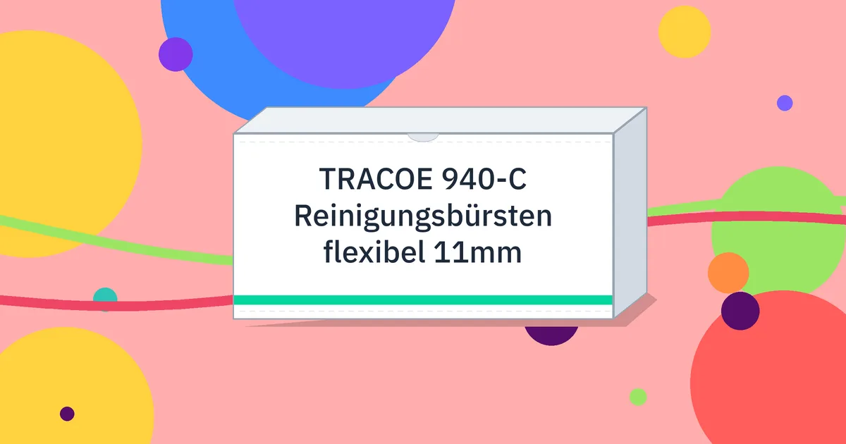 Symbolbild: Packung mit der Aufschrift TRACOE 940-C Reinigungsbürsten flexibel 11mm (PZN 02750975) – Verfügbarkeit und Bezug in Apotheken in Frankfurt am Main