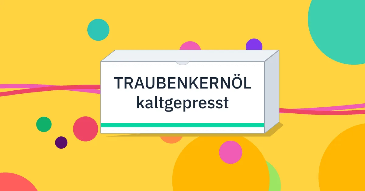 Symbolbild: Packung mit der Aufschrift TRAUBENKERNÖL kaltgepresst (PZN 16143285) – Verfügbarkeit und Bezug in Apotheken in Frankfurt am Main