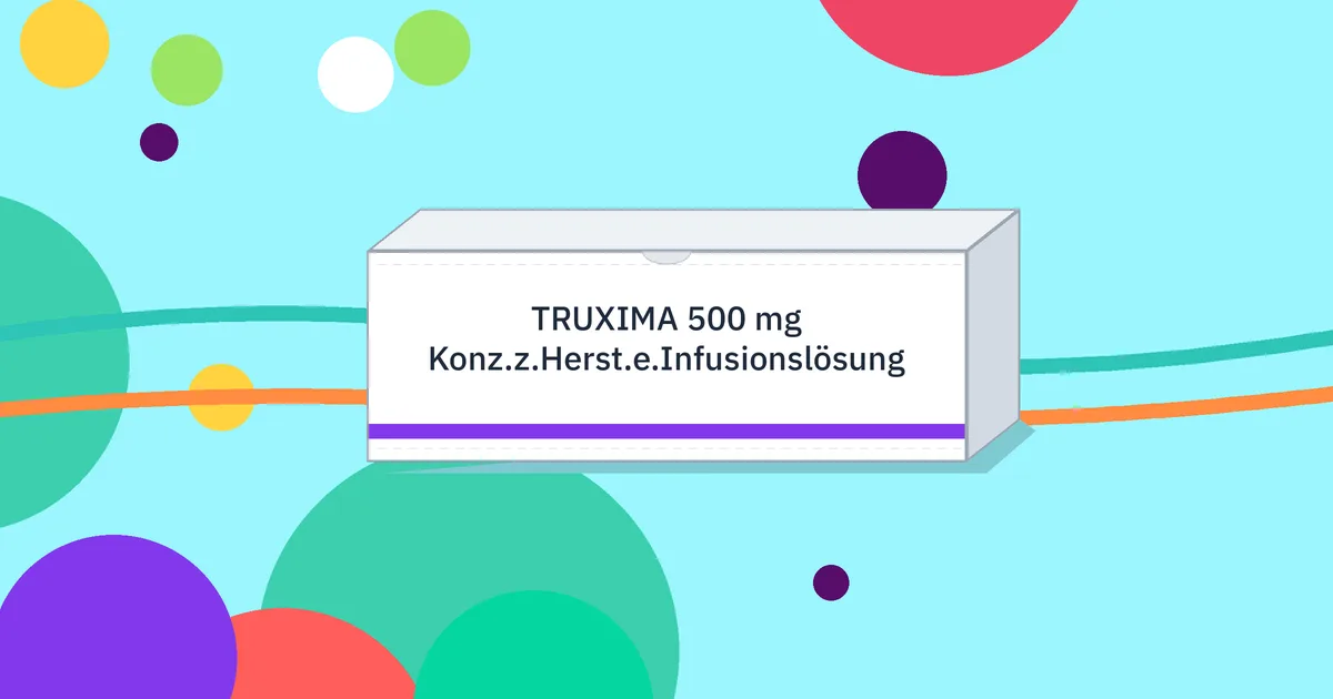 Symbolbild: Packung mit der Aufschrift TRUXIMA 500 mg Konz.z.Herst.e.Infusionslösung (PZN 13910614) – Verfügbarkeit und Bezug in Apotheken in Frankfurt am Main