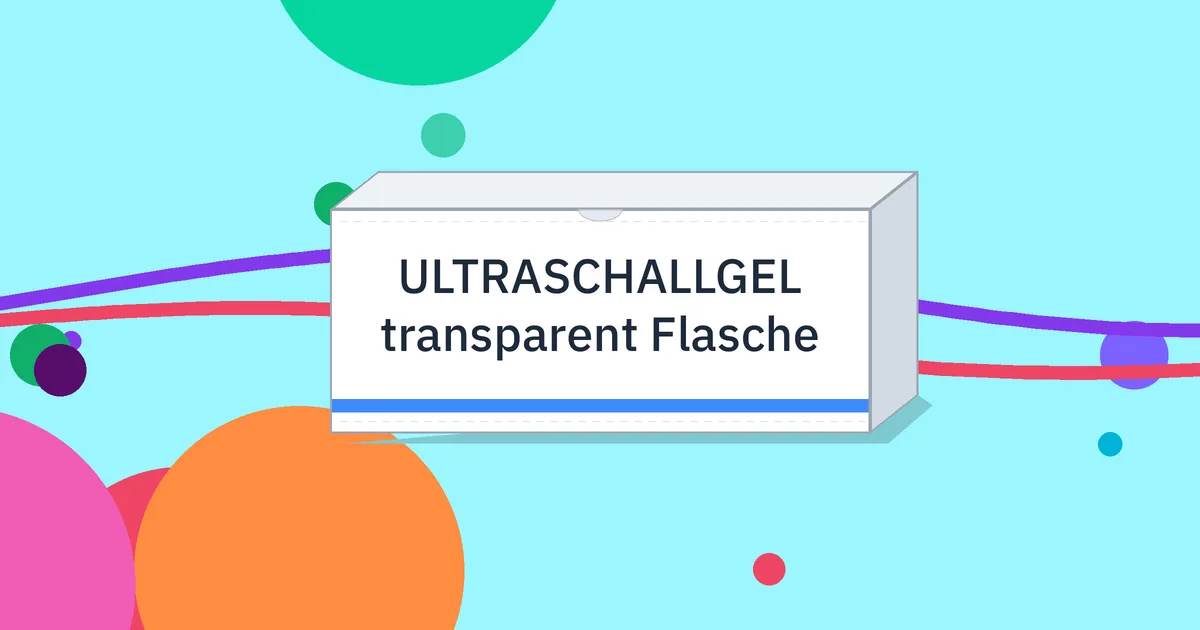 Symbolbild: Packung mit der Aufschrift ULTRASCHALLGEL transparent Flasche (PZN 14005314) – Verfügbarkeit und Bezug in Apotheken in Frankfurt am Main