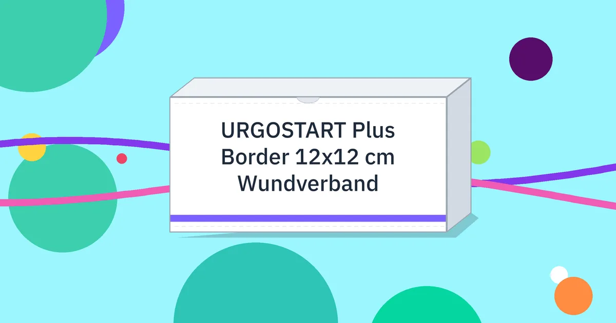 Symbolbild: Packung mit der Aufschrift URGOSTART Plus Border 12x12 cm Wundverband (PZN 19480764) – Verfügbarkeit und Bezug in Apotheken in Frankfurt am Main