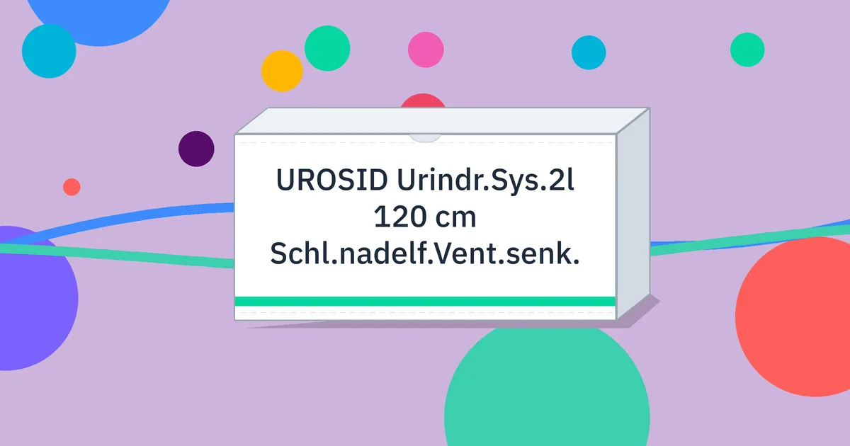Symbolbild: Packung mit der Aufschrift UROSID Urindr.Sys.2l 120 cm Schl.nadelf.Vent.senk. (PZN 06713103) – Verfügbarkeit und Bezug in Apotheken in Frankfurt am Main