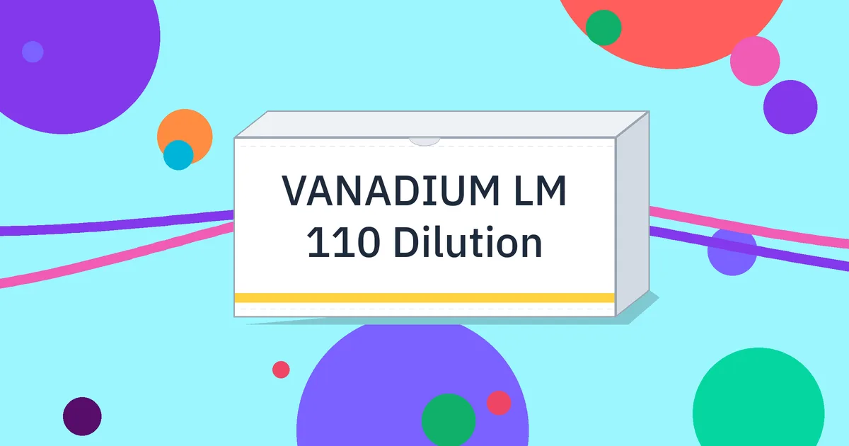 Symbolbild: Packung mit der Aufschrift VANADIUM LM 110 Dilution (PZN 13263190) – Verfügbarkeit und Bezug in Apotheken in Frankfurt am Main