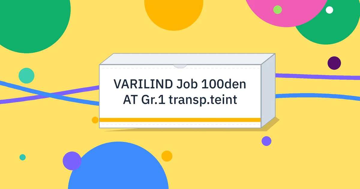 Symbolbild: Packung mit der Aufschrift VARILIND Job 100den AT Gr.1 transp.teint (PZN 06315041) – Verfügbarkeit und Bezug in Apotheken in Frankfurt am Main