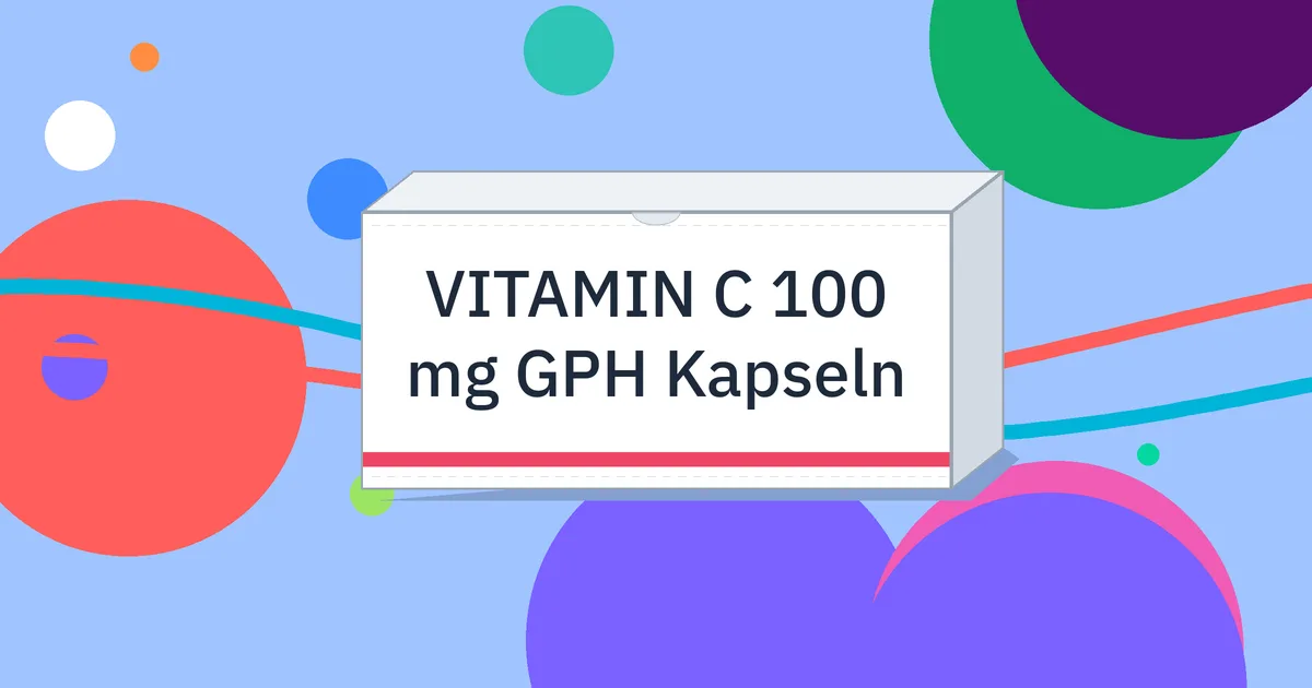Symbolbild: Packung mit der Aufschrift VITAMIN C 100 mg GPH Kapseln (PZN 02094241) – Verfügbarkeit und Bezug in Apotheken in Frankfurt am Main