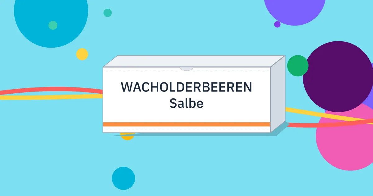 Symbolbild: Packung mit der Aufschrift WACHOLDERBEEREN Salbe (PZN 18396719) – Verfügbarkeit und Bezug in Apotheken in Frankfurt am Main