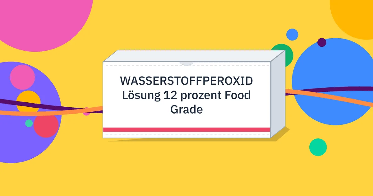 Symbolbild: Packung mit der Aufschrift WASSERSTOFFPEROXID Lösung 12 prozent Food Grade (PZN 17455041) – Verfügbarkeit und Bezug in Apotheken in Frankfurt am Main