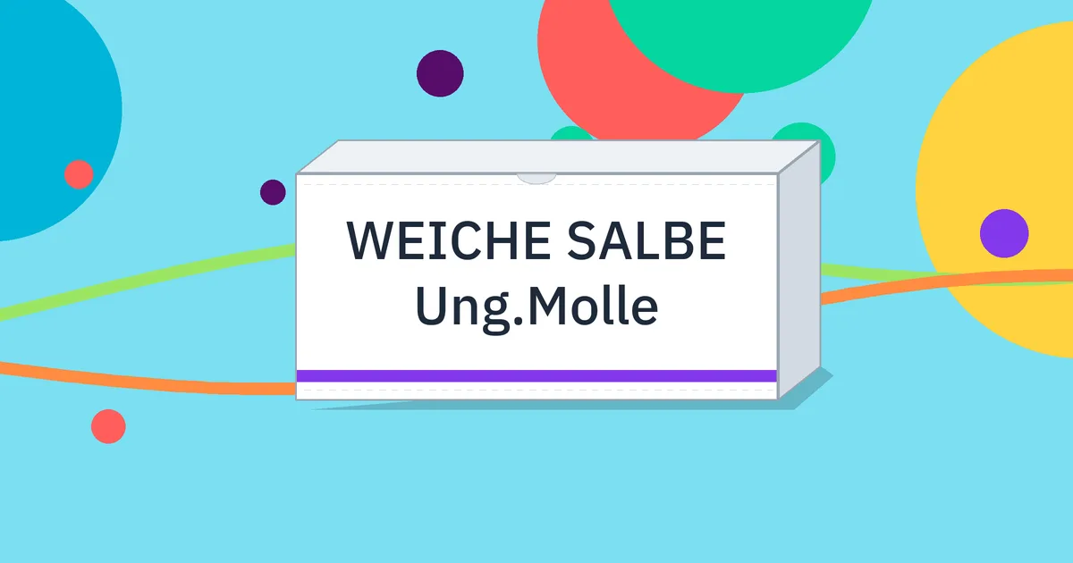 Symbolbild: Packung mit der Aufschrift WEICHE SALBE Ung.Molle (PZN 18432697) – Verfügbarkeit und Bezug in Apotheken in Frankfurt am Main