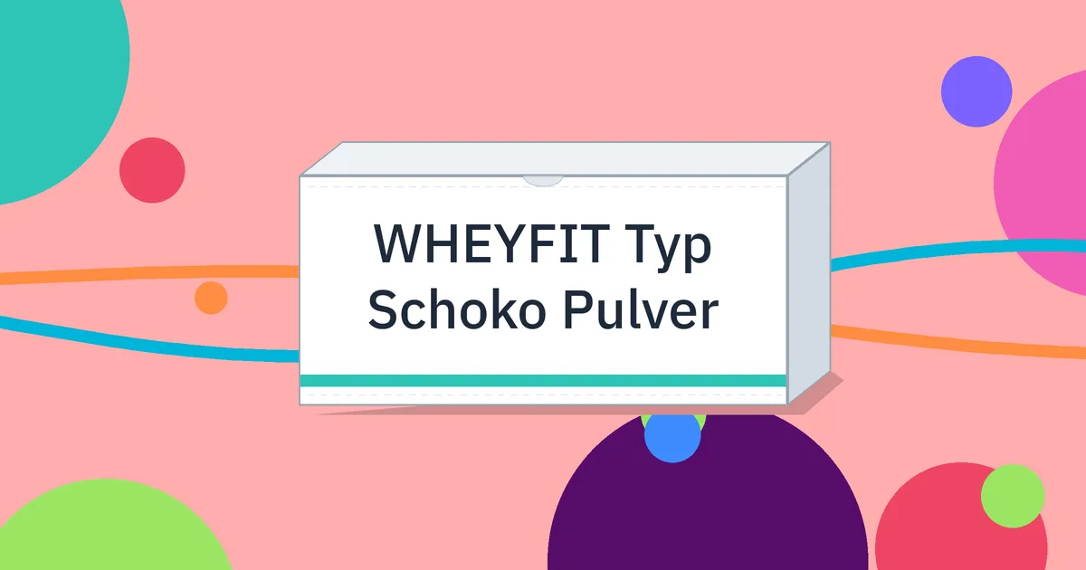 Symbolbild: Packung mit der Aufschrift WHEYFIT Typ Schoko Pulver (PZN 13228012) – Verfügbarkeit und Bezug in Apotheken in Frankfurt am Main