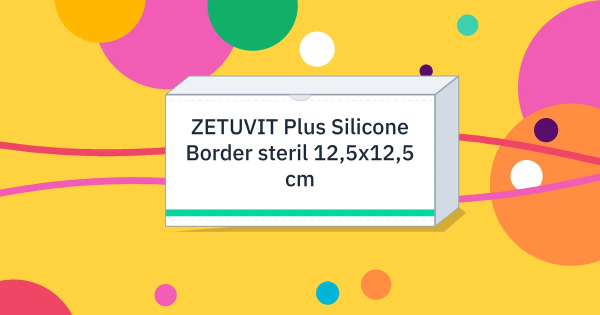Symbolbild: Packung mit der Aufschrift ZETUVIT Plus Silicone Border steril 12,5x12,5 cm (PZN 17909074) – Verfügbarkeit und Bezug in Apotheken in Frankfurt am Main
