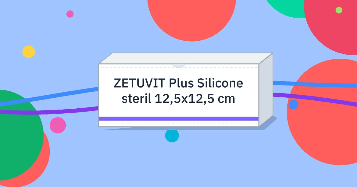 Symbolbild: Packung mit der Aufschrift ZETUVIT Plus Silicone steril 12,5x12,5 cm (PZN 20046760) – Verfügbarkeit und Bezug in Apotheken in Frankfurt am Main
