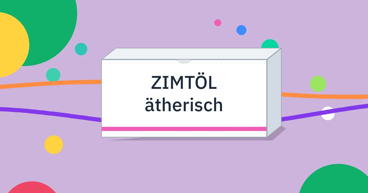 Symbolbild: Packung mit der Aufschrift ZIMTÖL ätherisch (PZN 15407606) – Verfügbarkeit und Bezug in Apotheken in Frankfurt am Main