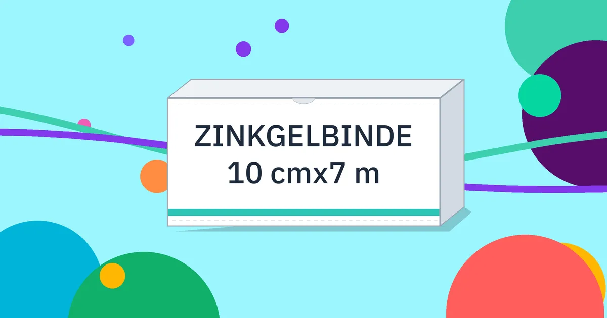 Symbolbild: Packung mit der Aufschrift ZINKGELBINDE 10 cmx7 m (PZN 11807450) – Verfügbarkeit und Bezug in Apotheken in Frankfurt am Main