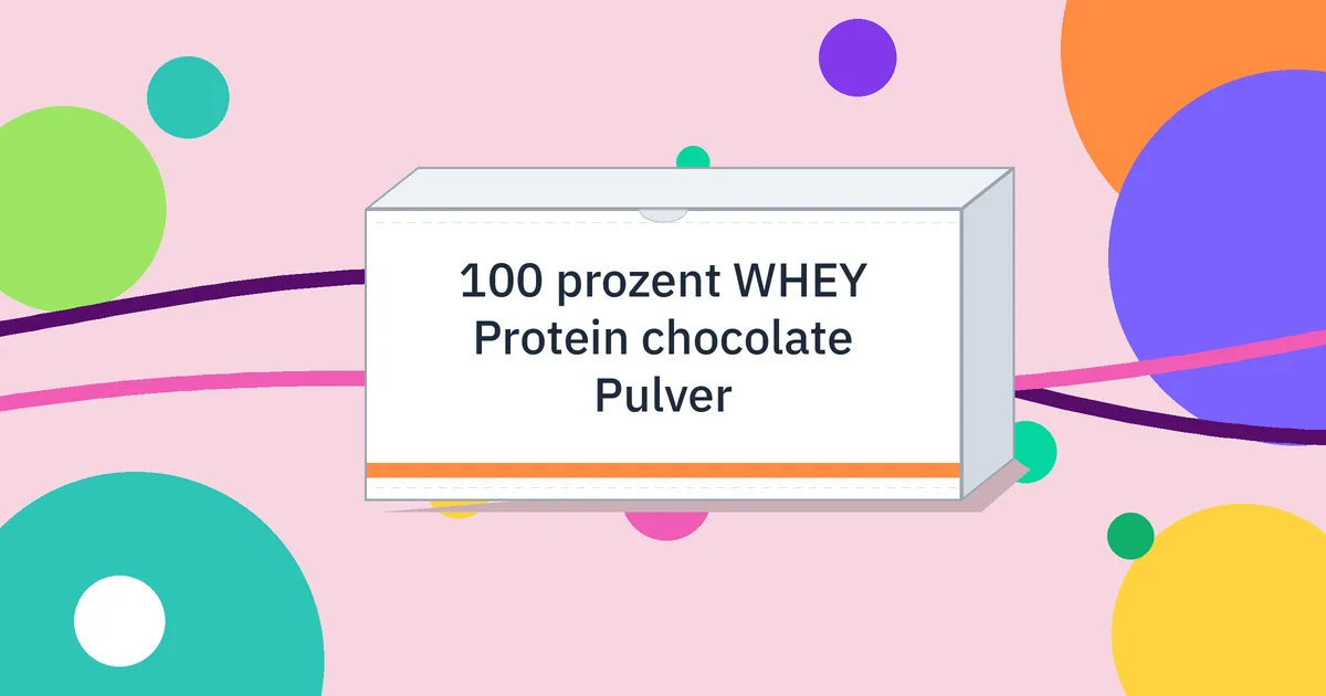 Symbolbild: Packung mit der Aufschrift 100 prozent WHEY Protein chocolate Pulver (PZN 11290343) – Verfügbarkeit und Bezug in Apotheken in Frankfurt am Main