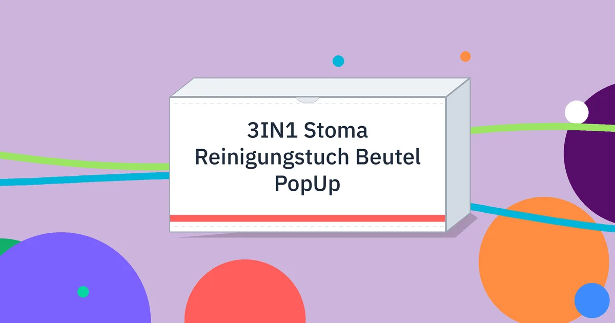 Symbolbild: Packung mit der Aufschrift 3IN1 Stoma Reinigungstuch Beutel PopUp (PZN 16858498) – Verfügbarkeit und Bezug in Apotheken in Frankfurt am Main
