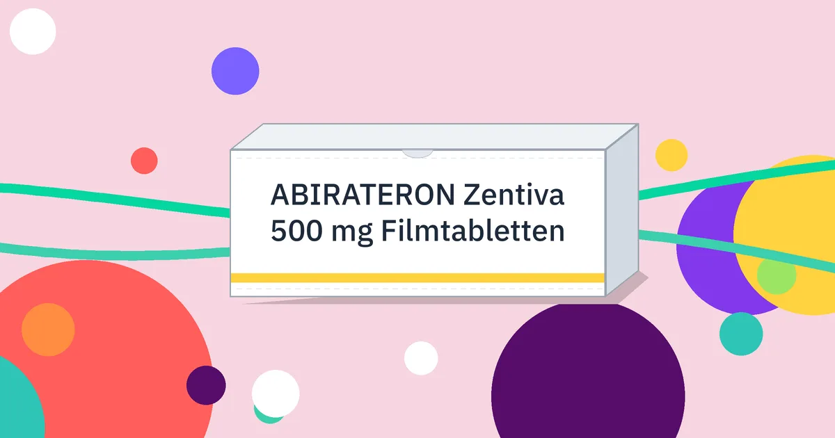Symbolbild: Packung mit der Aufschrift ABIRATERON Zentiva 500 mg Filmtabletten (PZN 18365742) – Verfügbarkeit und Bezug in Apotheken in Frankfurt am Main