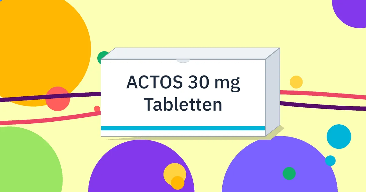 Symbolbild: Packung mit der Aufschrift ACTOS 30 mg Tabletten (PZN 09088350) – Verfügbarkeit und Bezug in Apotheken in Frankfurt am Main