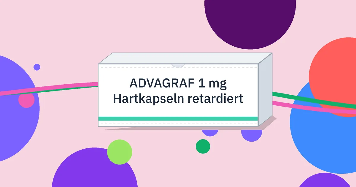 Symbolbild: Packung mit der Aufschrift ADVAGRAF 1 mg Hartkapseln retardiert (PZN 15584550) – Verfügbarkeit und Bezug in Apotheken in Frankfurt am Main