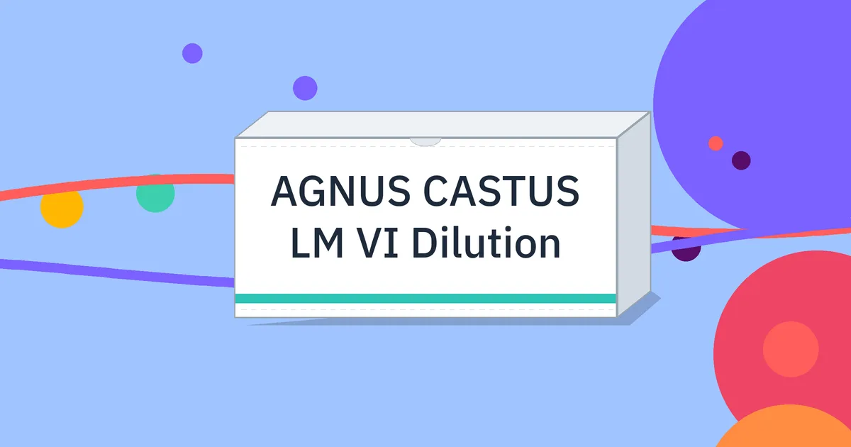 Symbolbild: Packung mit der Aufschrift AGNUS CASTUS LM VI Dilution (PZN 04491041) – Verfügbarkeit und Bezug in Apotheken in Frankfurt am Main