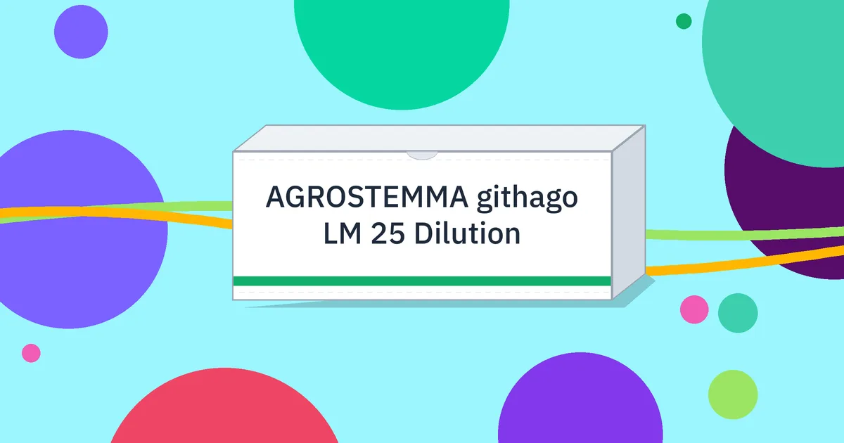 Symbolbild: Packung mit der Aufschrift AGROSTEMMA githago LM 25 Dilution (PZN 13307527) – Verfügbarkeit und Bezug in Apotheken in Frankfurt am Main