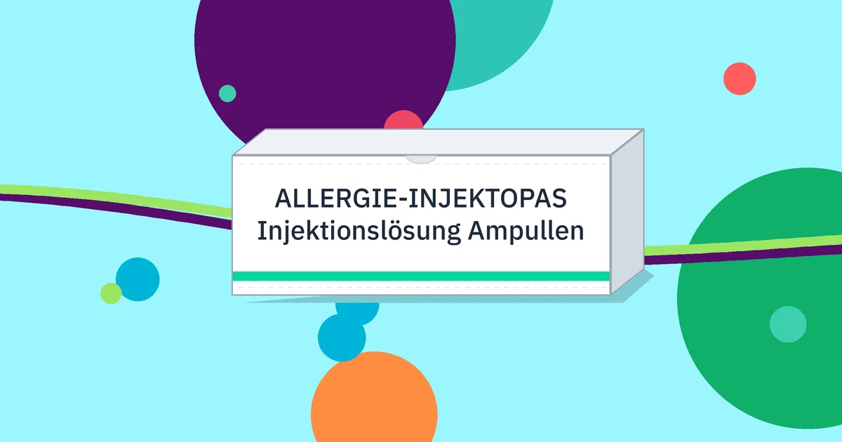 Symbolbild: Packung mit der Aufschrift ALLERGIE-INJEKTOPAS Injektionslösung Ampullen (PZN 10933141) – Verfügbarkeit und Bezug in Apotheken in Frankfurt am Main