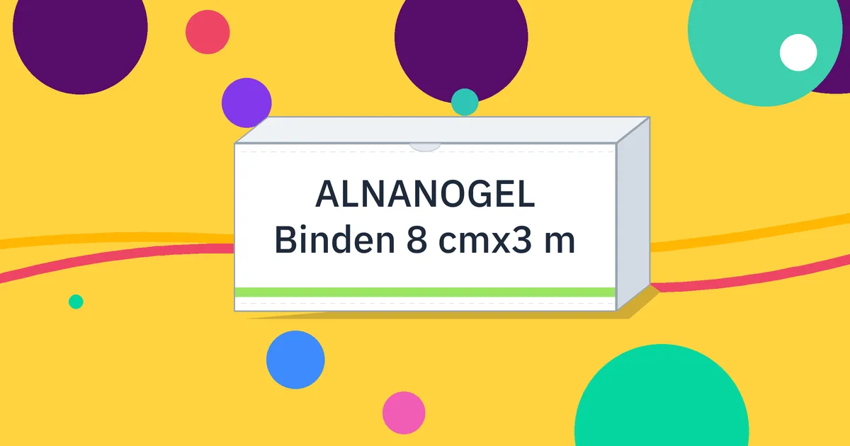 Symbolbild: Packung mit der Aufschrift ALNANOGEL Binden 8 cmx3 m (PZN 05375331) – Verfügbarkeit und Bezug in Apotheken in Frankfurt am Main