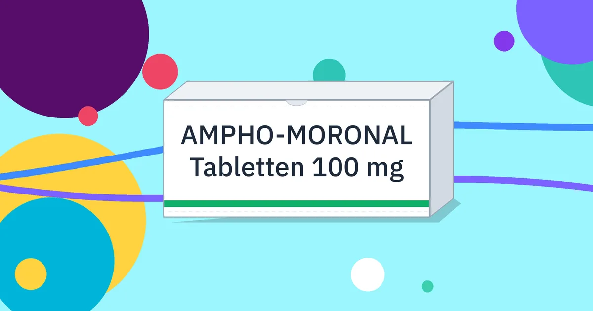 Symbolbild: Packung mit der Aufschrift AMPHO-MORONAL Tabletten 100 mg (PZN 10012116) – Verfügbarkeit und Bezug in Apotheken in Frankfurt am Main